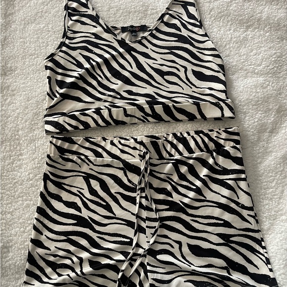 Shorts | Zebra Print Crop Top And Shorts Set | Poshmark